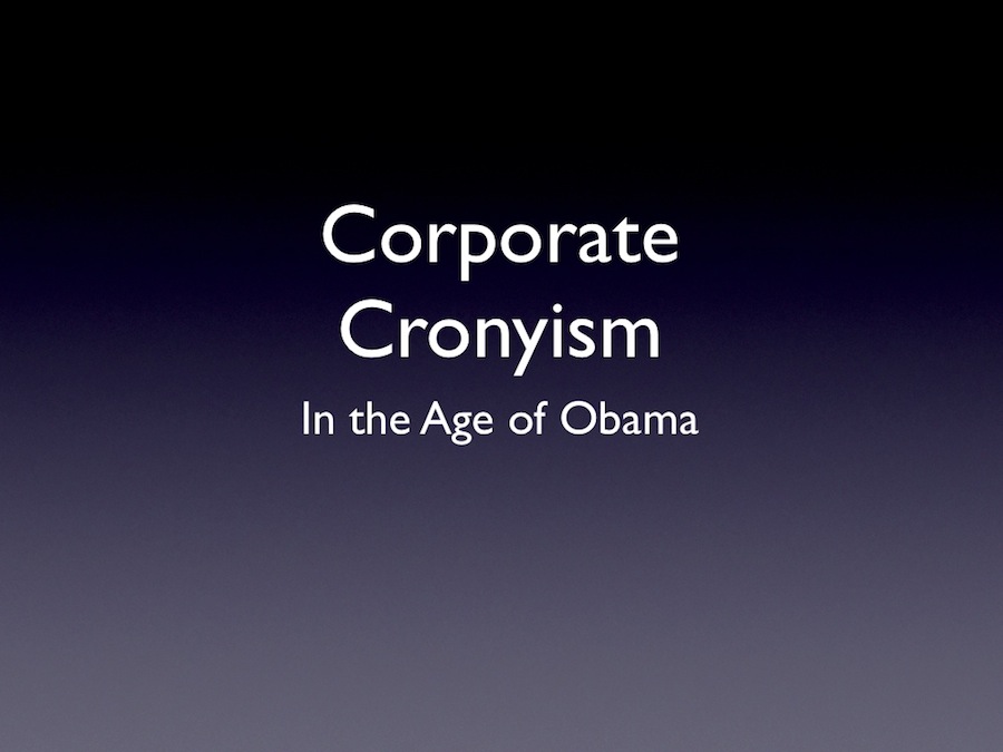 Cronyism 101 | Power Line